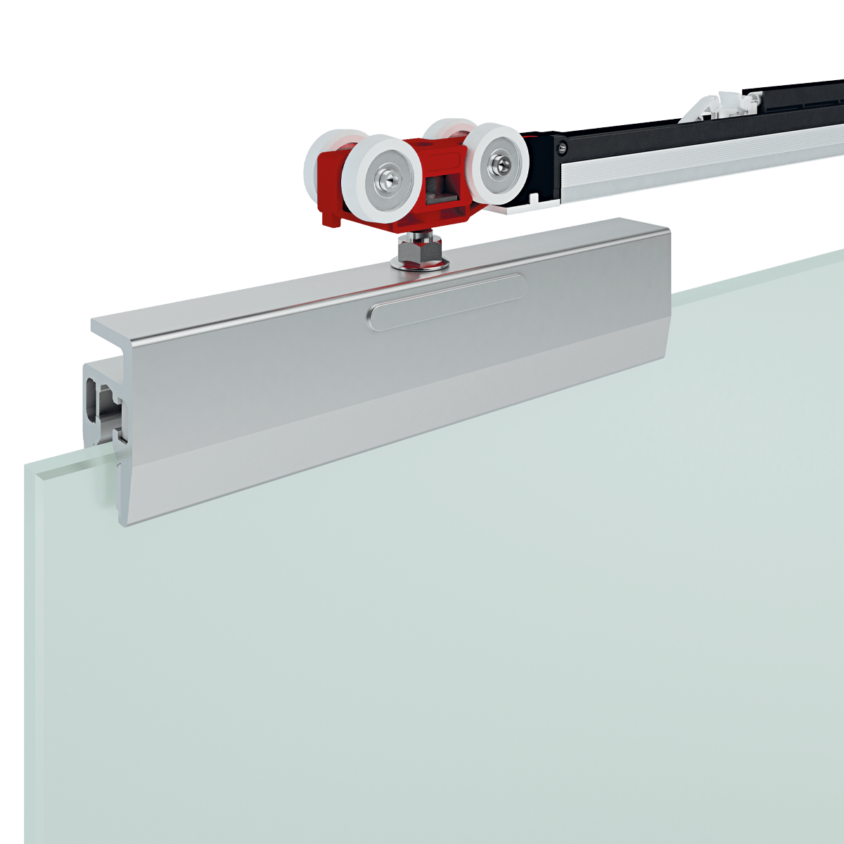 Pronto: Single body clamps ready for assembling, without holes in the glass